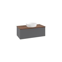 Villeroy & Boch V&B Waschtischunterschrank mit Frontstruktur, mit Beleuchtung Antao 100x36x50cm, WBP w. wal, Anthrac. m Lac ; Villeroy & Boch (L31112GK)