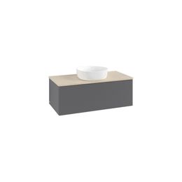 Villeroy & Boch V&B Waschtischunterschrank mit Frontstruktur, mit Beleuchtung Antao 100x36x50cm, WBP botti., Anthrac. m Lac ; Villeroy & Boch (L31113GK)