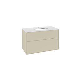 Villeroy & Boch V&B Waschtischunterschrank Finion 100x60,3cm, Abd.-Pl. wh. m, si Gr m Lac ; Villeroy & Boch (F23100HJ)