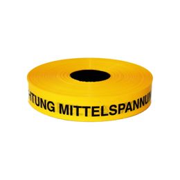 Kelmaplast Trassen-Warnband 250 m Acht. Mittelspannungskabe gelb (1001500400250010100102600)