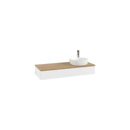 Villeroy & Boch V&B Waschtischunterschrank mit Frontstruktur Antao 120x19x50cm, HL, WBP hon. Oa, wh. m Lac ; Villeroy & Boch (K12151MT)