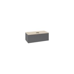 Villeroy & Boch V&B Waschtischunterschrank ohne Frontstruktur Antao 100x36x50cm, WBP botti., Anthrac. m Lac ; Villeroy & Boch (K31013GK)