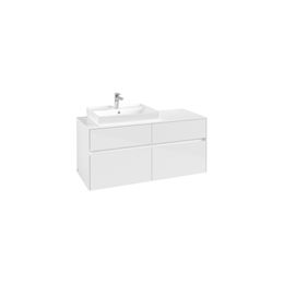 Villeroy & Boch V&B Waschtischunterschrank Collaro 120x54,8x50cm, WT links, glossy white ; Villeroy & Boch (C08200DH)