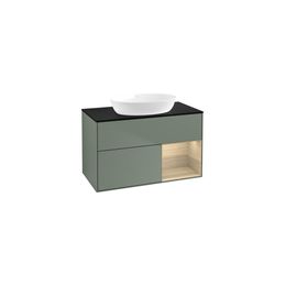 Villeroy & Boch V&B Waschtischunterschrank Wandbeleuchtung Finion 100, Pl bla m, Reg Oa ven, Oli. m Lac ; Villeroy & Boch (GA22PCGM)