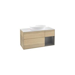 Villeroy & Boch V&B Waschtischunterschrank Wandbeleuchtung Finion 120cm, Pl w m, Rg Anthrac. m Lac, Oa ven ; Villeroy & Boch (GA71GKPC)