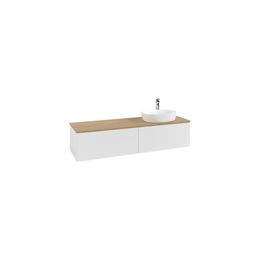 Villeroy & Boch V&B Waschtischunterschrank mit Frontstruktur -Beleuchtung Antao 160x50cm, HL, WBP hon. Oa, glo wh. Lac ; Villeroy & Boch (L38151GF)