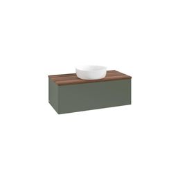 Villeroy & Boch V&B Waschtischunterschrank ohne Frontstruktur Antao 100x36x50cm, WBP w. wal, lea gre. m Lac ; Villeroy & Boch (K31012HL)