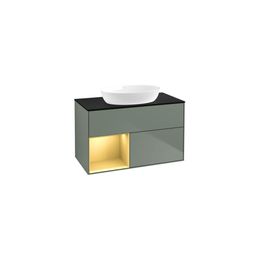 Villeroy & Boch V&B Waschtischunterschrank Wandbeleuchtung Finion 100, Pl bla m, Reg gol m Lac, Oli. m Lac ; Villeroy & Boch (GA12HFGM)