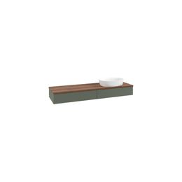 Villeroy & Boch V&B Waschtischunterschrank mit Frontstruktur -Beleuchtung Antao 160x50cm, WBP w. wal, lea gre. m Lac ; Villeroy & Boch (L16112HL)