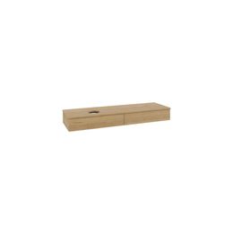 Villeroy & Boch V&B Waschtischunterschrank mit Frontstruktur -Beleuchtung Antao 160x50cm, WBP-farbe honey oak, honey oak ; Villeroy & Boch (L15111HN)