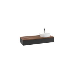 Villeroy & Boch V&B Waschtischunterschrank mit Frontstruktur Antao 120x19x50cm, HL, WBP w. wal, bla m Lac ; Villeroy & Boch (K12152PD)
