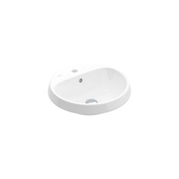 Villeroy & Boch V&B Einbauwaschbecken Architectura d 45cm, rd, 1 Hahnl., m &Uuml;L, wei&szlig; C-plus ; Villeroy & Boch (5A6545R1)
