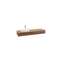 Villeroy & Boch V&B Waschtischunterschrank mit Frontstruktur -Beleuchtung Antao 160x50cm, HL, WBP-farbe hon. Oa, w. wal ; Villeroy & Boch (L15151HM)