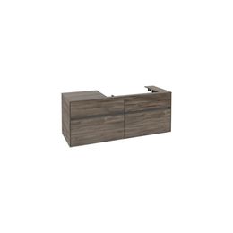 Villeroy & Boch V&B Waschtischunterschrank Collaro 140x54,8x50cm, WT rechts, stone oak ; Villeroy & Boch (C09000RK)