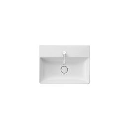 Duravit Waschtisch Comp DuraSquare geschliffen 50x40cm, o. &Uuml;L, m HLB, 1 Hahnloch, wei&szlig; (2356500071)