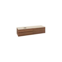 Villeroy & Boch V&B Waschtischunterschrank mit Frontstruktur -Beleuchtung Antao 160x50cm, WBP-farbe botti., warm walnut ; Villeroy & Boch (L26113HM)