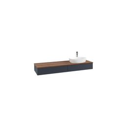 Villeroy & Boch V&B Waschtischunterschrank mit Frontstruktur -Beleuchtung Antao 160x50cm, HL, WBP w. wal, md bl. m Lac ; Villeroy & Boch (L16152HG)