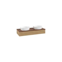 Villeroy & Boch V&B Waschtischunterschrank mit Frontstruktur Antao 120x19x50cm, WBP-farbe w. wal, honey oak ; Villeroy & Boch (K13112HN)