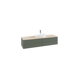 Villeroy & Boch V&B Waschtischunterschrank mit Frontstruktur -Beleuchtung Antao 160x50cm, HL, WBP botti., lea gre. m Lac ; Villeroy & Boch (L25153HL)