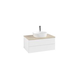 Villeroy & Boch V&B Waschtischunterschrank mit Frontstruktur Antao 80x36x50cm, HL, WBP botti., wh. m Lac ; Villeroy & Boch (K19153MT)