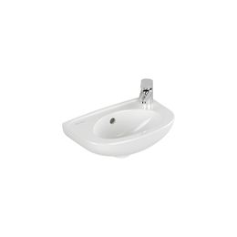 Villeroy & Boch V&B Handwaschbecken Newo 40x25cm, ov., 1 Hahnl., m &Uuml;L, re, wei&szlig; ; Villeroy & Boch (43944R01)