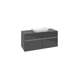 Villeroy & Boch V&B Waschtischunterschrank Collaro 120x54,8x50cm, WT mi, LED 8,8 W, glo Gr ; Villeroy & Boch (C112B0FP)