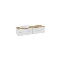 Villeroy & Boch V&B Waschtischunterschrank ohne Frontstruktur Antao 160x50cm, WBP-farbe hon. Oa, glo wh. Lac ; Villeroy & Boch (K26011GF)