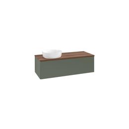 Villeroy & Boch V&B Waschtischunterschrank ohne Frontstruktur, mit Beleuchtung Antao 120x36x50cm, WBP w. wal, lea gre. m Lac ; Villeroy & Boch (L33012HL)