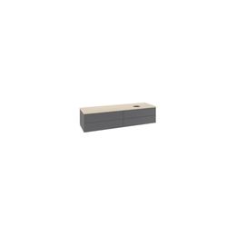 Villeroy & Boch V&B Waschtischunterschrank mit Frontstruktur Antao 160x50cm, WBP botti., Anthrac. m Lac ; Villeroy & Boch (K27113GK)