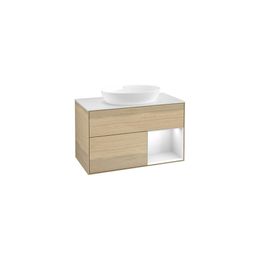 Villeroy & Boch V&B Waschtischunterschrank Wandbeleuchtung Finion 100, Pl wh. m, Reg glo wh. Lac, Oa ven ; Villeroy & Boch (GA21GFPC)