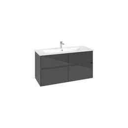 Villeroy & Boch V&B Waschtischunterschrank Collaro 116,1x61x48cm, WT mittig, glossy grey ; Villeroy & Boch (C14600FP)