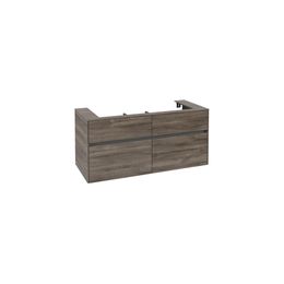 Villeroy & Boch V&B Waschtischunterschrank Collaro 120x54,8x50cm, WT mittig, stone oak ; Villeroy & Boch (C09100RK)