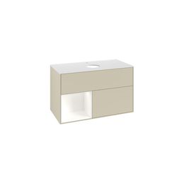 Villeroy & Boch V&B Waschtischunterschrank Finion 100, Pl w m, Reg wh. m Lac, si Gr m Lac ; Villeroy & Boch (F771MTHJ)