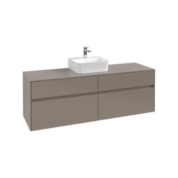 Villeroy & Boch V&B Waschtischunterschrank Collaro 160x54,8x50cm, Waschtisch mittig, taupe ; Villeroy & Boch (C10400VM)