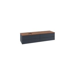 Villeroy & Boch V&B Waschtischunterschrank mit Frontstruktur -Beleuchtung Antao 160x50cm, HL, WBP w. wal, md bl. m Lac ; Villeroy & Boch (L26152HG)