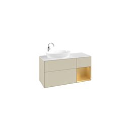 Villeroy & Boch V&B Waschtischunterschrank Finion 120cm, Pl w m, Rg gol m Lac, si Gr m Lac ; Villeroy & Boch (F931HFHJ)