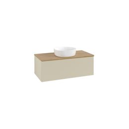 Villeroy & Boch V&B Waschtischunterschrank mit Frontstruktur, mit Beleuchtung Antao 100x36x50cm, WBP hon. Oa, si Gr m Lac ; Villeroy & Boch (L31111HJ)