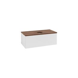 Villeroy & Boch V&B Waschtischunterschrank mit Frontstruktur, mit Beleuchtung Antao 100x36x50cm, WBP w. wal, glo wh. Lac ; Villeroy & Boch (L31112GF)
