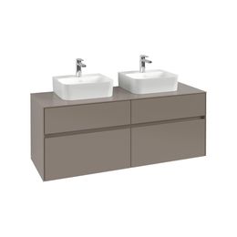 Villeroy & Boch V&B Waschtischunterschrank Collaro 140x54,8x50cm, f 2 Waschtische, gaphite ; Villeroy & Boch (C10300VR)