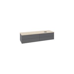 Villeroy & Boch V&B Waschtischunterschrank ohne Frontstruktur -Beleuchtung Antao 160x50cm, HL, WBP botti., Anthrac. m Lac ; Villeroy & Boch (L27053GK)