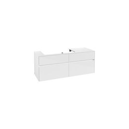 Villeroy & Boch V&B Waschtischunterschrank Collaro 140x54,8x50cm, WT links, glossy white ; Villeroy & Boch (C08900DH)