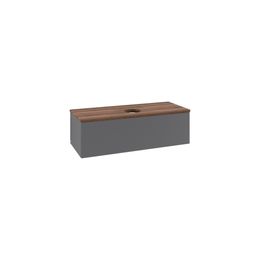 Villeroy & Boch V&B Waschtischunterschrank mit Frontstruktur, mit Beleuchtung Antao 120x36x50cm, WBP w. wal, Anthrac. m Lac ; Villeroy & Boch (L32112GK)