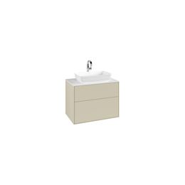 Villeroy & Boch V&B Waschtischunterschrank Finion 80x60,3cm, Abd.-Pl. wh. m, si Gr m Lac ; Villeroy & Boch (F75100HJ)