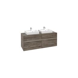 Villeroy & Boch V&B Waschtischunterschrank Collaro 140x54,8x50cm, f 2 WT, LED 10 W, st. Oa ; Villeroy & Boch (C076B0RK)