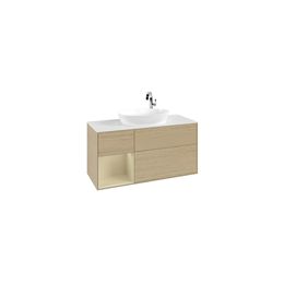 Villeroy & Boch V&B Waschtischunterschrank Finion 120cm, Pl wh. m, Reg si Gr m Lac, Oa ven ; Villeroy & Boch (F941HJPC)