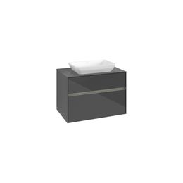 Villeroy & Boch V&B Waschtischunterschrank Collaro 80x54,8x50cm, WT mi, LED 5,7 W, glo Gr ; Villeroy & Boch (C108B0FP)
