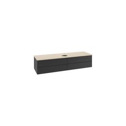 Villeroy & Boch V&B Waschtischunterschrank mit Frontstruktur -Beleuchtung Antao 160x50cm, HL, WBP botti., bla m Lac ; Villeroy & Boch (L25153PD)