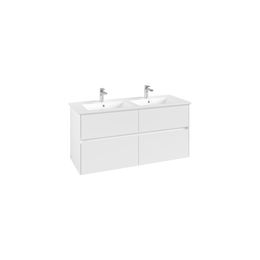 Villeroy & Boch V&B Waschtischunterschrank Collaro 126,1x61x48cm, WT mittig, white matt ; Villeroy & Boch (C14700MS)
