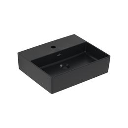 Villeroy & Boch V&B Waschtisch Memento 2.0 50x42cm, Hahnl., o. &Uuml;L, P black C-plus ; Villeroy & Boch (4A2251R7)