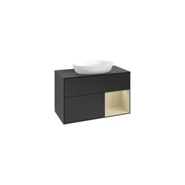 Villeroy & Boch V&B Waschtischunterschrank Finion 100, Pl b m, Reg si Gr m Lac, bla m Lac ; Villeroy & Boch (FA22HJPD)